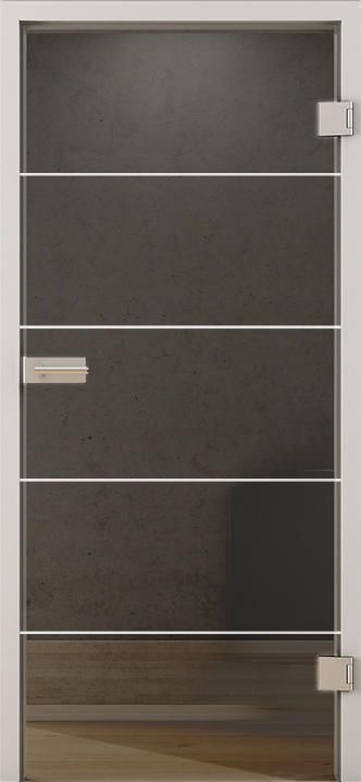 Glastüren, LINES LD 582, Grauglas MOON GREY, ESG - One Side